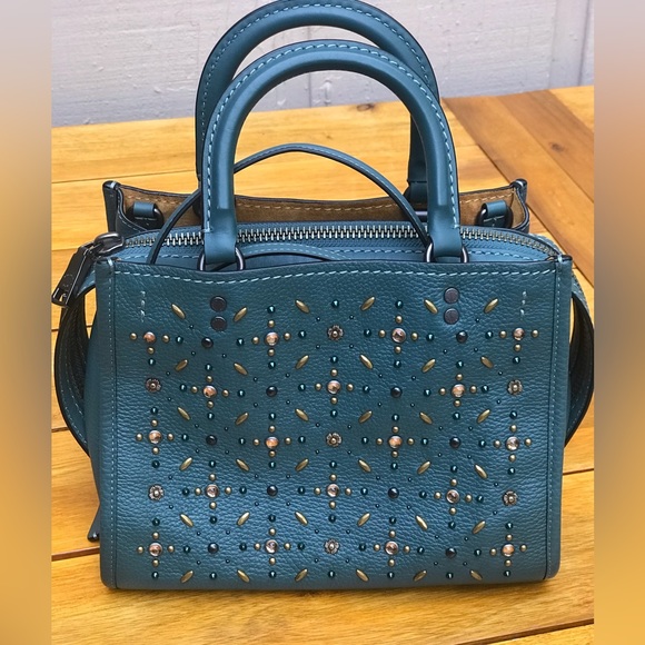 Coach | Bags | Coach Rogue 25 Turquoise With Prairie Rivets | Poshmark